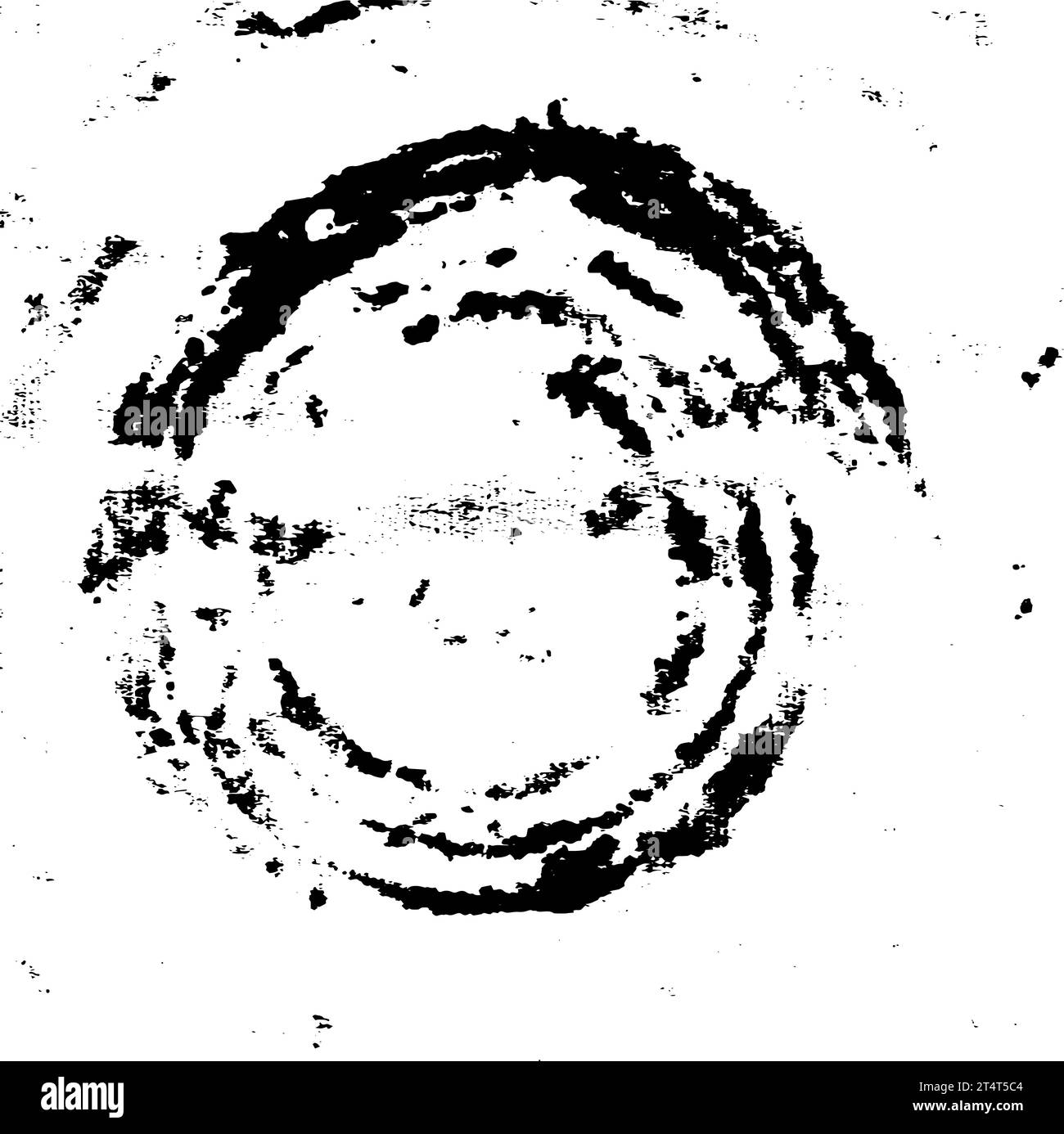 Spots of paint are irregular circles. Abstract black and white ...