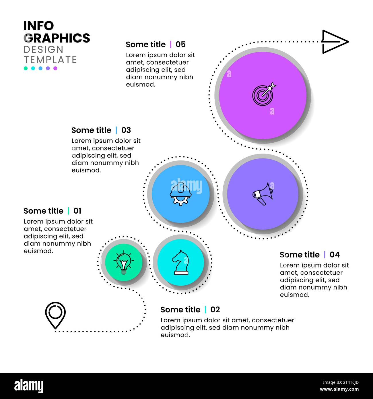 Infographic template with icons and 5 options or steps. Path to success. Can be used for ...
