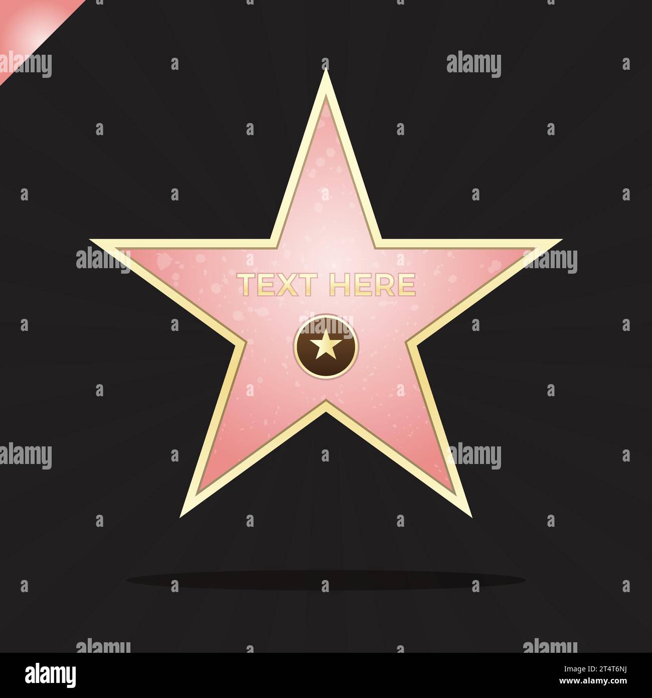 Vector De Estrella Del Paseo De La Fama De Hollywood
