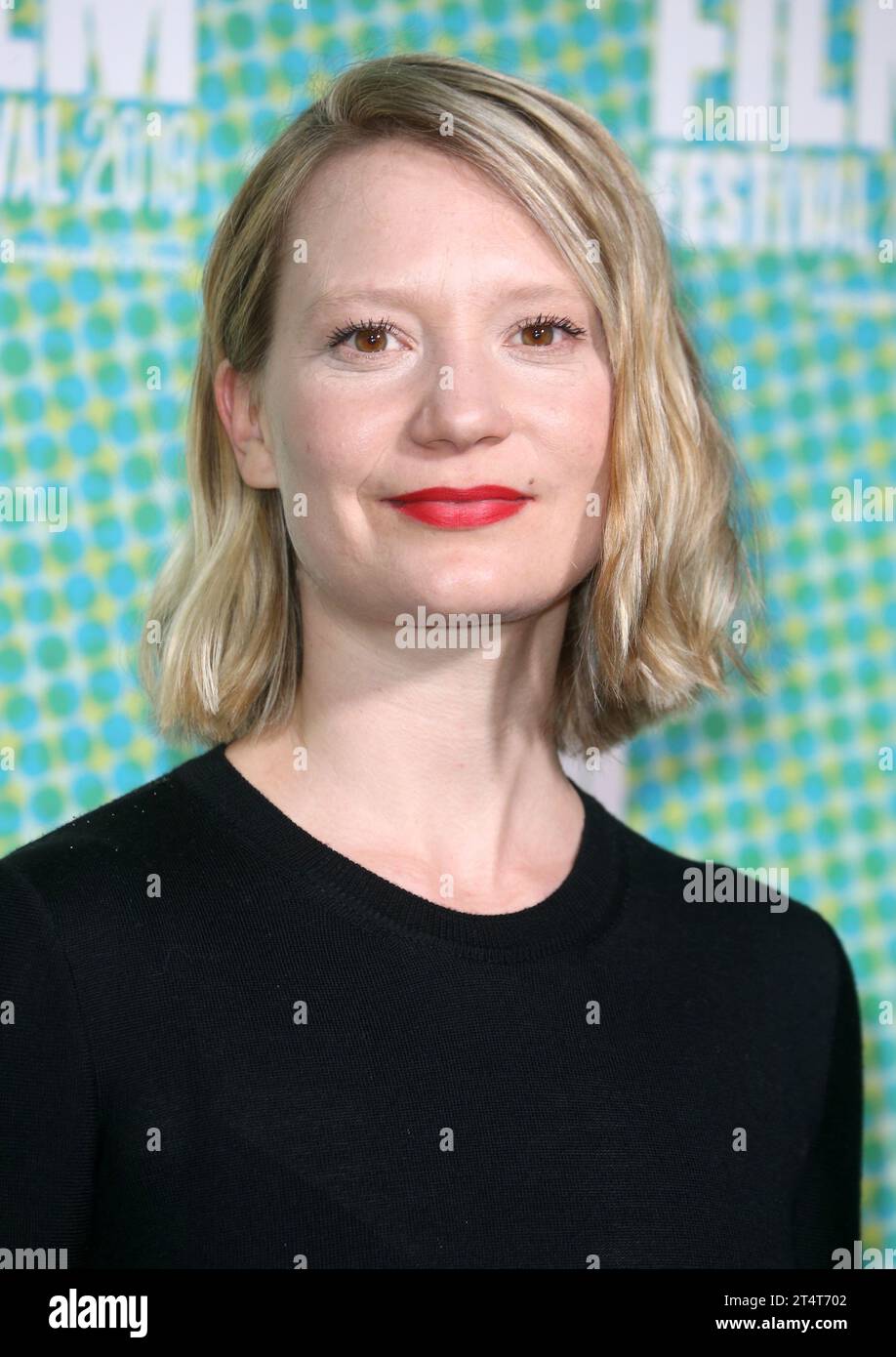 London, UK. 12th Oct, 2019. Mia Wasikowska attends the "Judy & Punch ...
