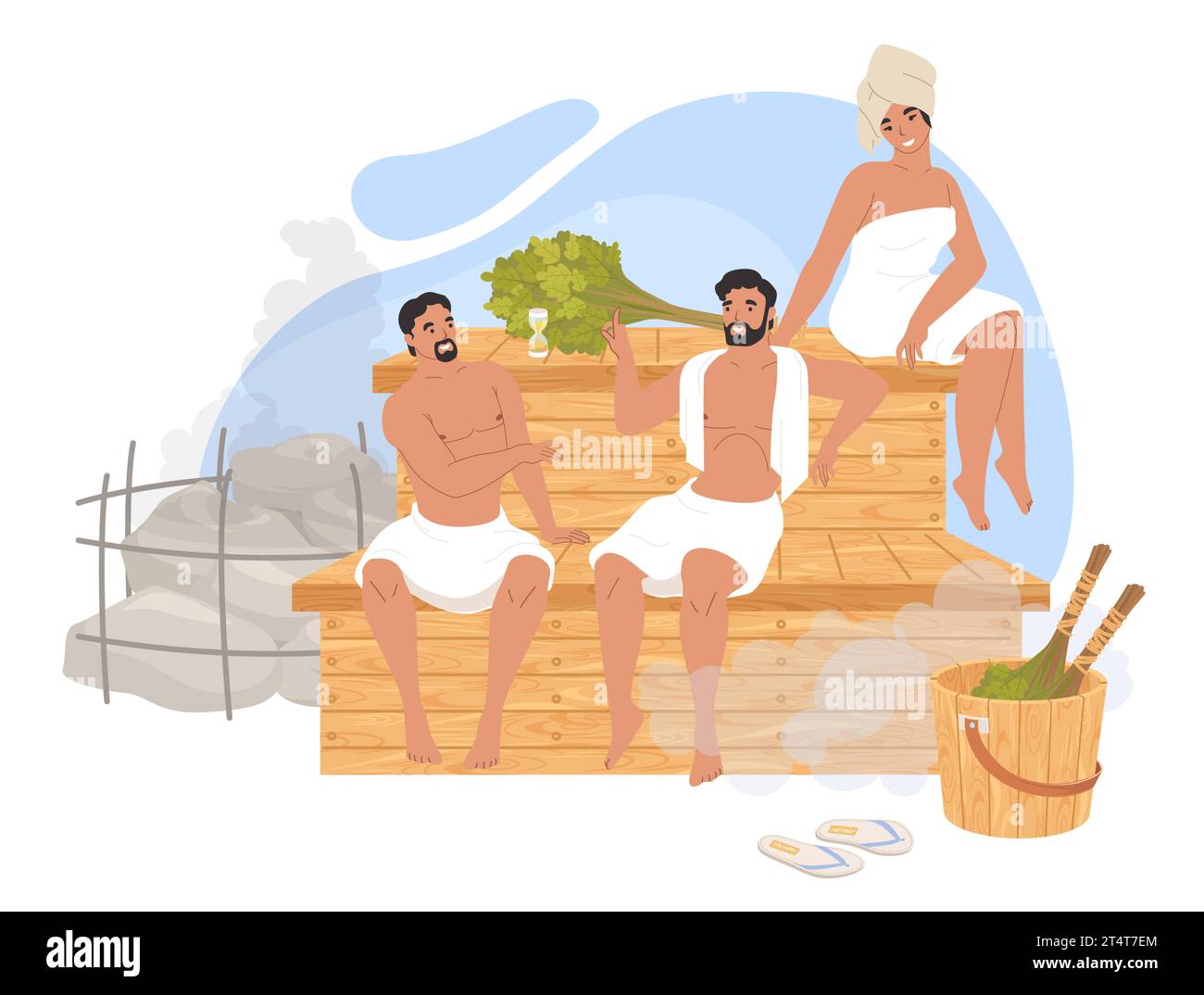 Steaming bath Stock Vector Images - Alamy