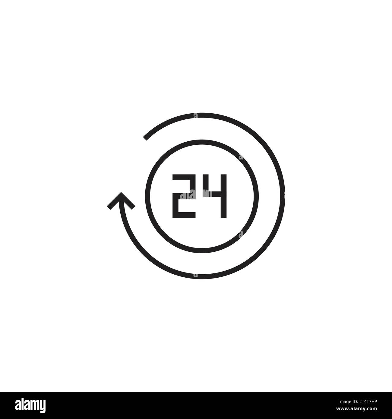 24 hours icon hi-res stock photography and images - Alamy