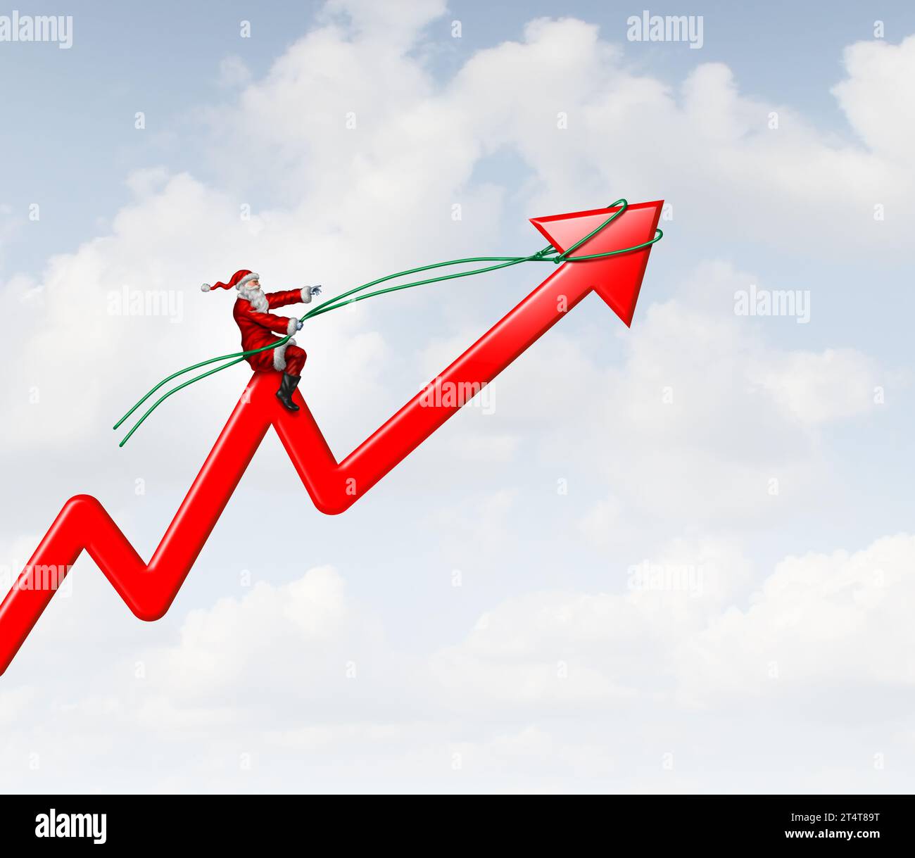 Managing Holiday inflation as a Business concept as Santa Claus is ...