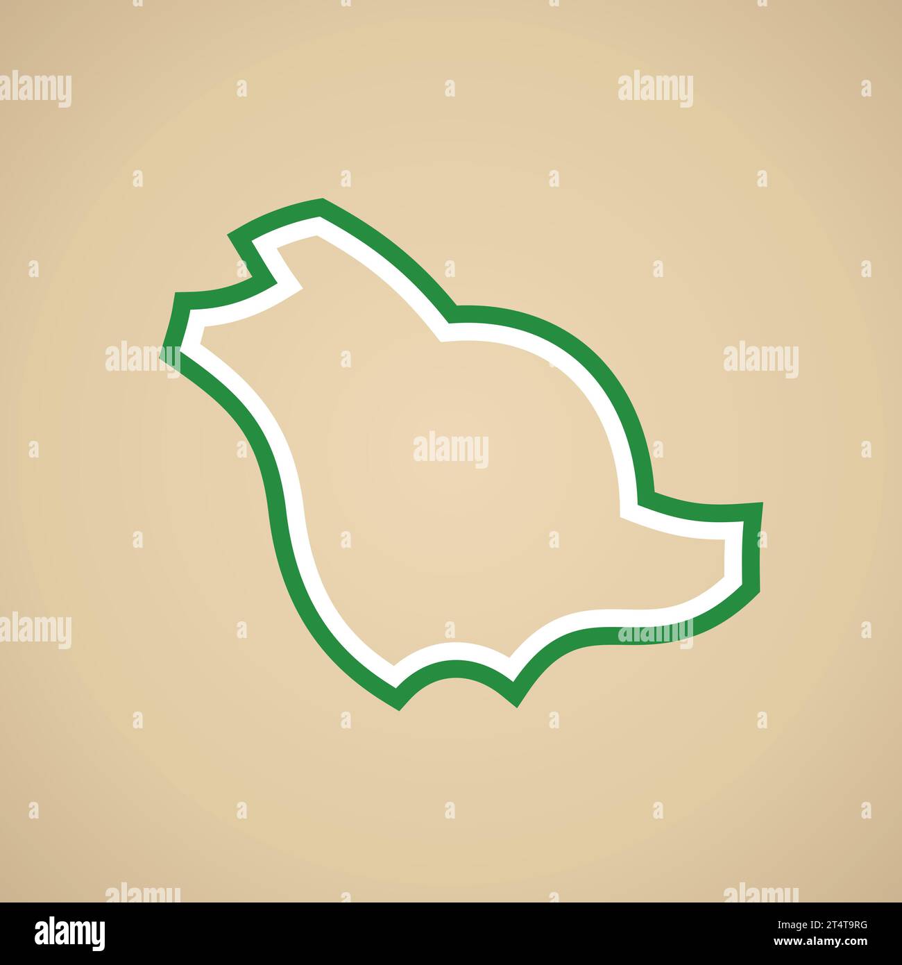 Simplified stylized outline map of Saudi Arabia, colors from the flag ...