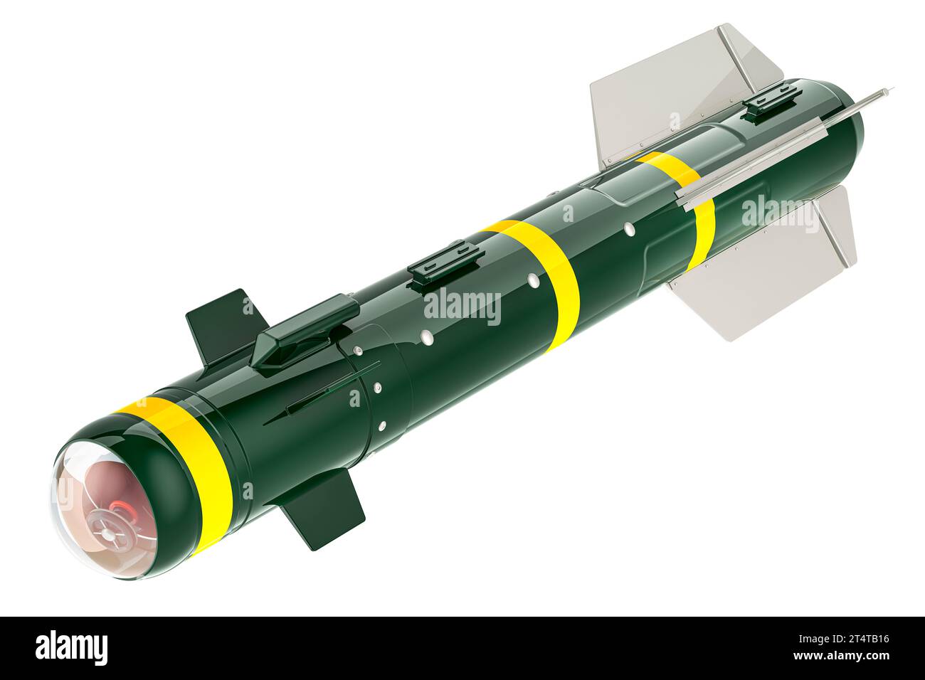 Torpedo, Underwater Ranged Weapon. 3D rendering isolated on white ...