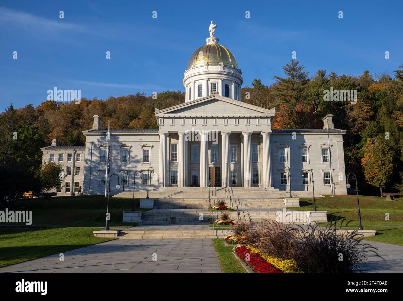 The Vermont State House, located in Montpelier, is the state capitol of ...