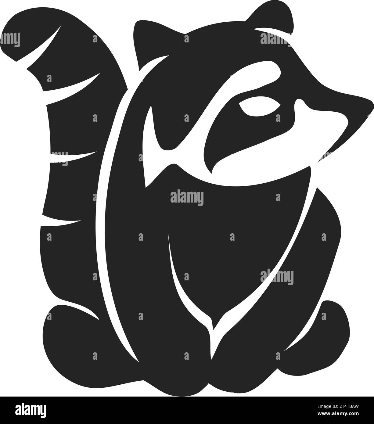 Raccoon mascot logo Black and White Stock Photos & Images - Alamy