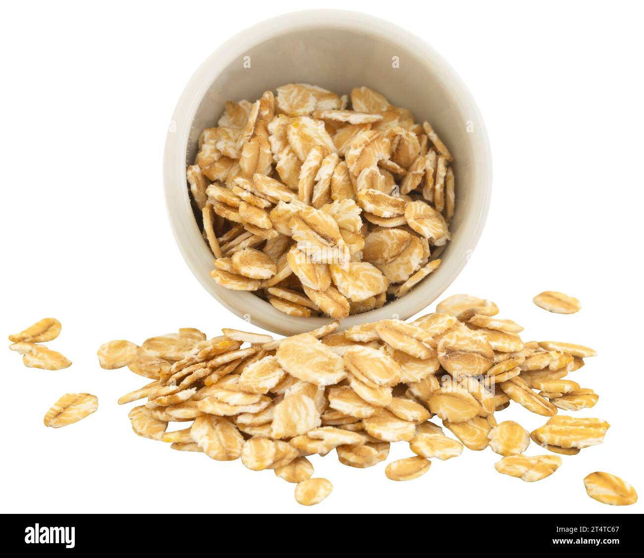 Oats rolled oat flakes in Cut Out Stock Images & Pictures - Alamy