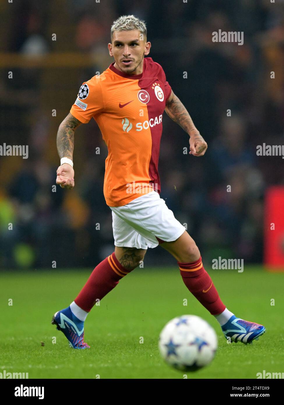 ISTANBUL - Lucas Torreira of Galatasaray during the UEFA Champions ...