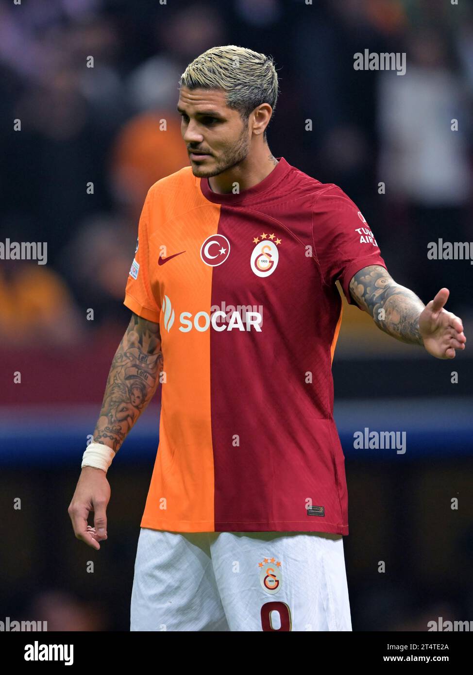 ISTANBUL - Mauro Icardi of Galatasaray during the UEFA Champions League ...
