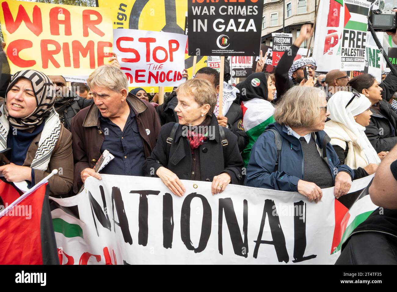 London, UK. 21st October 2023. National March for Gaza, stop the war on ...