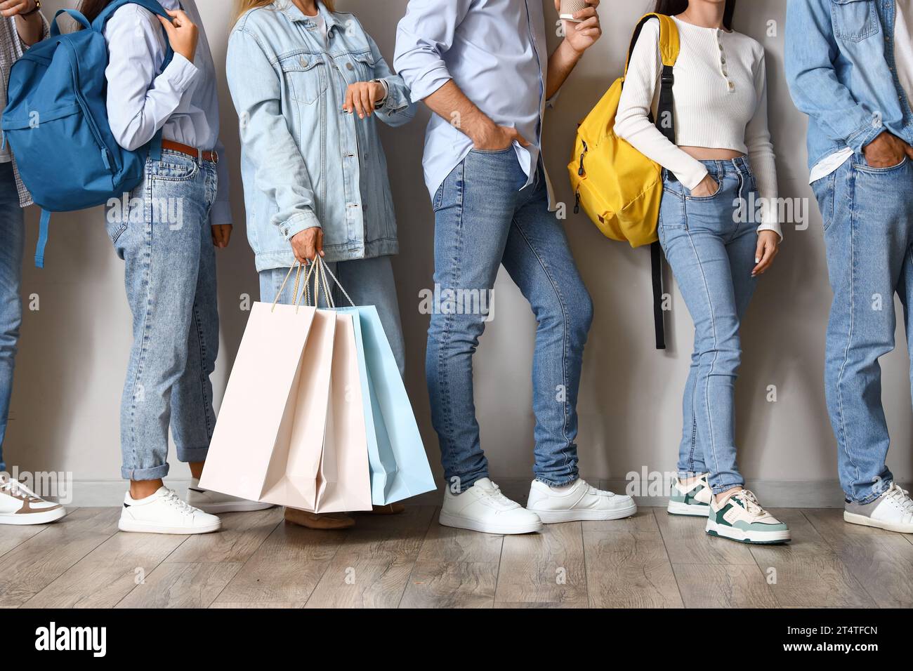 Man standing near shopping bags hi-res stock photography and images - Alamy