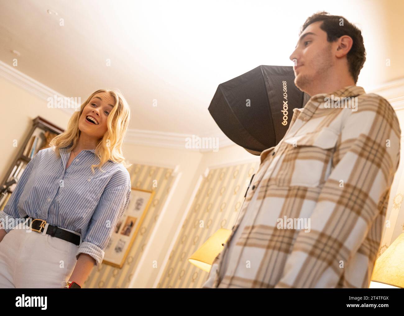 Chloe-Jo Byrnes & Jordan Webster recording West End New Friends at the ...