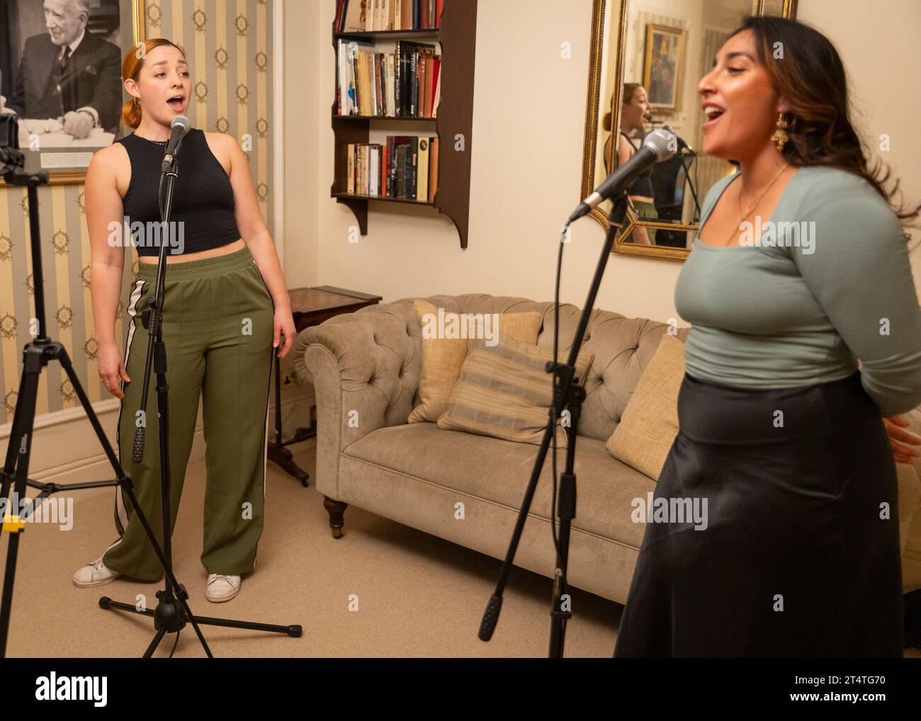 Charlotte O'Rourke & Maanvi Amin recording West End New Friends at the ...