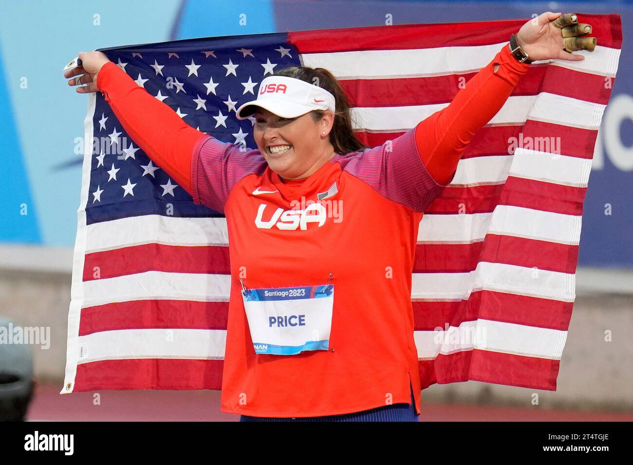 Deanna Price of the United States celebrates winning the gold medal in ...