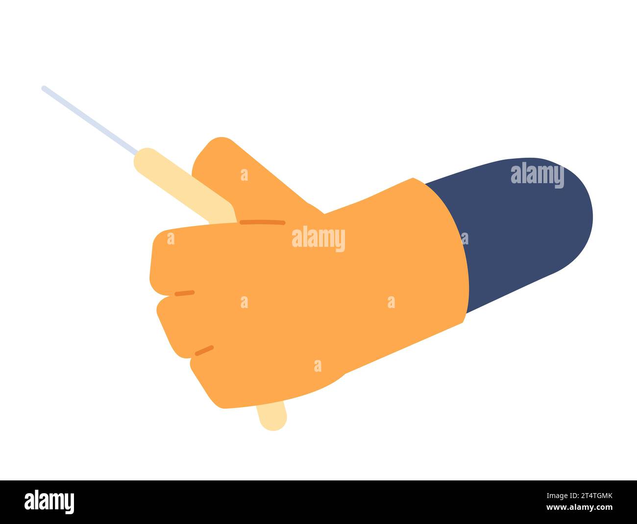 Holding welding torch cartoon character hand illustration Stock Vector ...