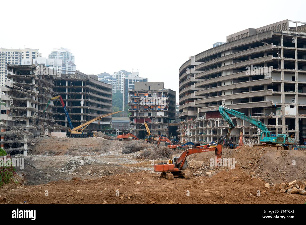 Concrete floor demolition excavator hi-res stock photography and images ...