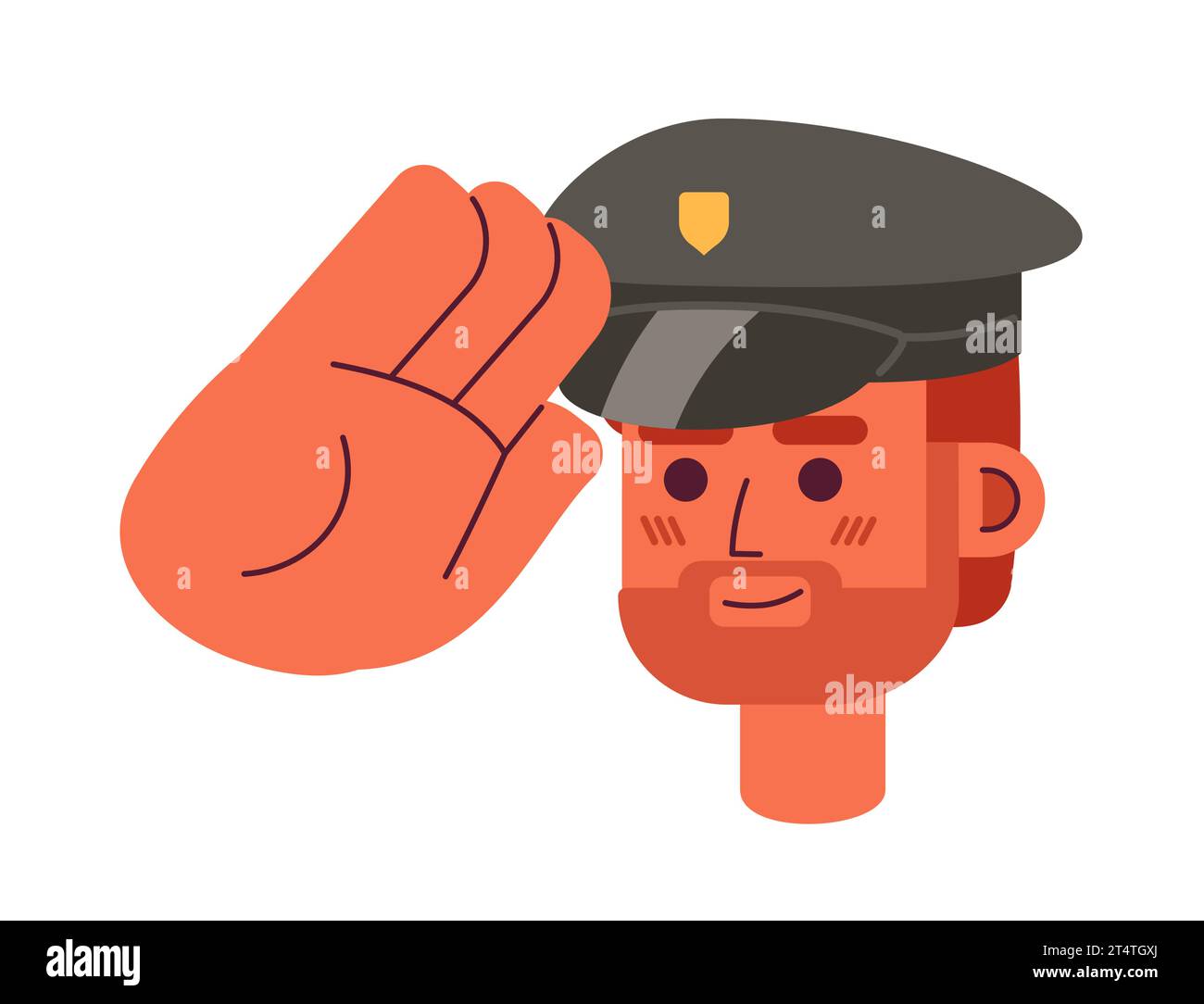 Policeman salute hi-res stock photography and images - Alamy