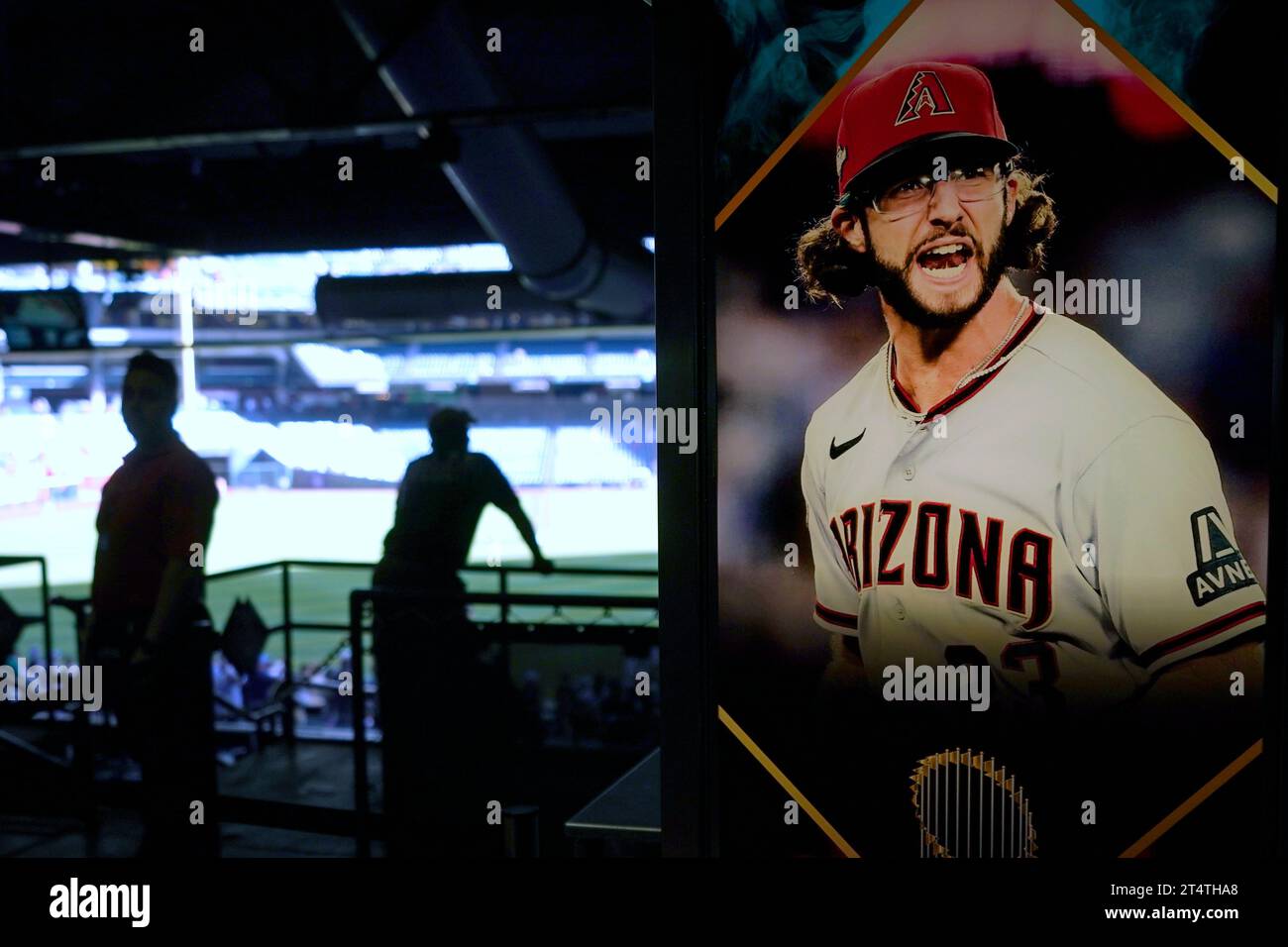 An image of Arizona Diamondbacks starting pitcher Zac Gallen is shown ...