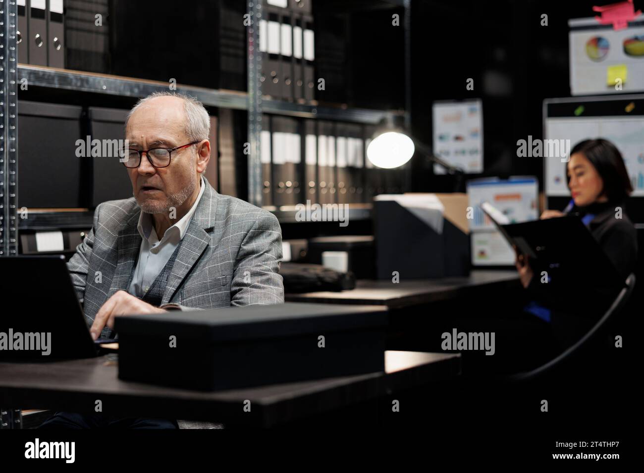 Business invoicing management employees checking accountancy market ...