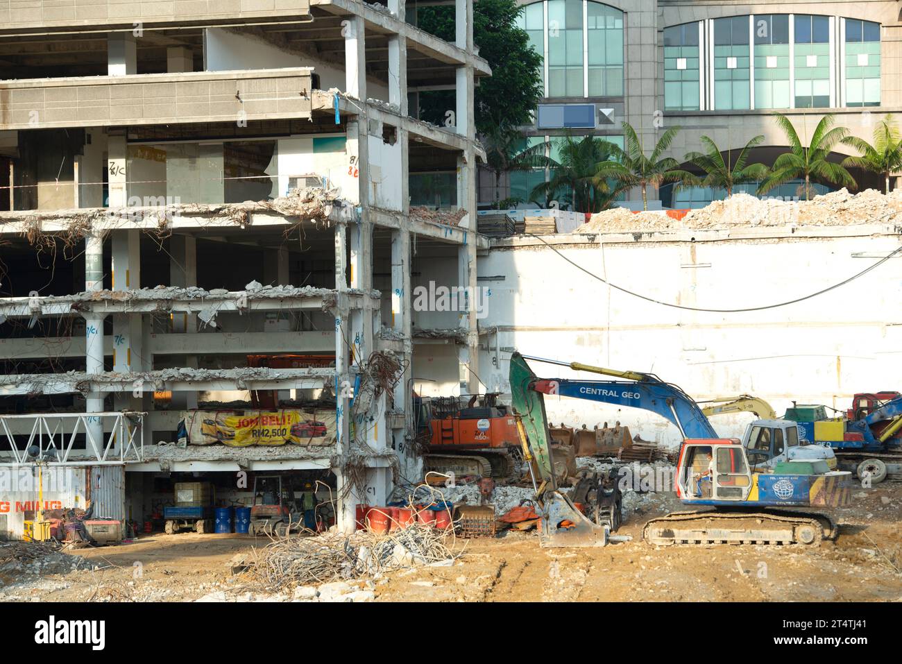 Concrete floor demolition excavator hi-res stock photography and images ...