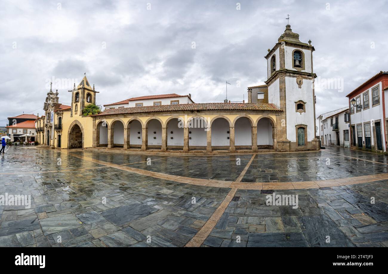 Historic town square of Sao Joao de Pesqueira , Portugal on 17 October ...