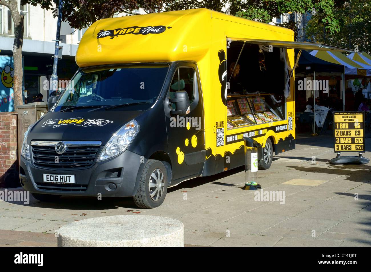 mobile vape vaping supplies van city centre portsmouth england uk Stock ...
