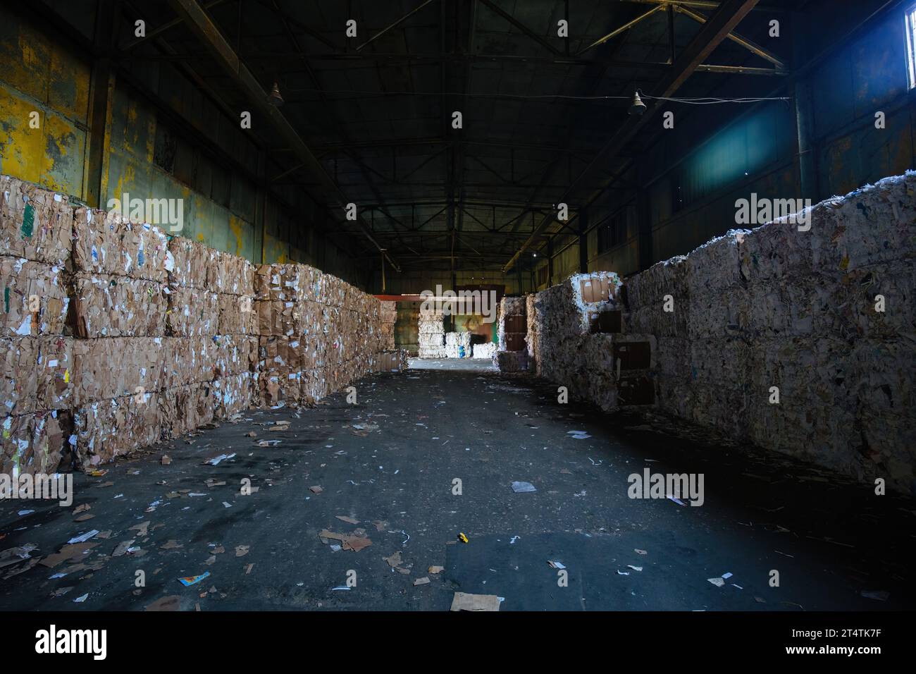 Stack of waste paper at the recycling factory Stock Photo - Alamy