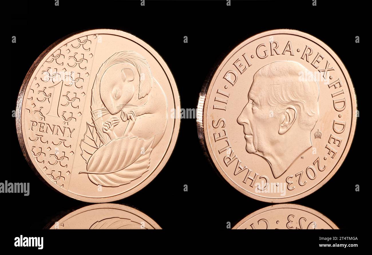 The new 1 penny coin & the first to feature KIng Charles III. The ...