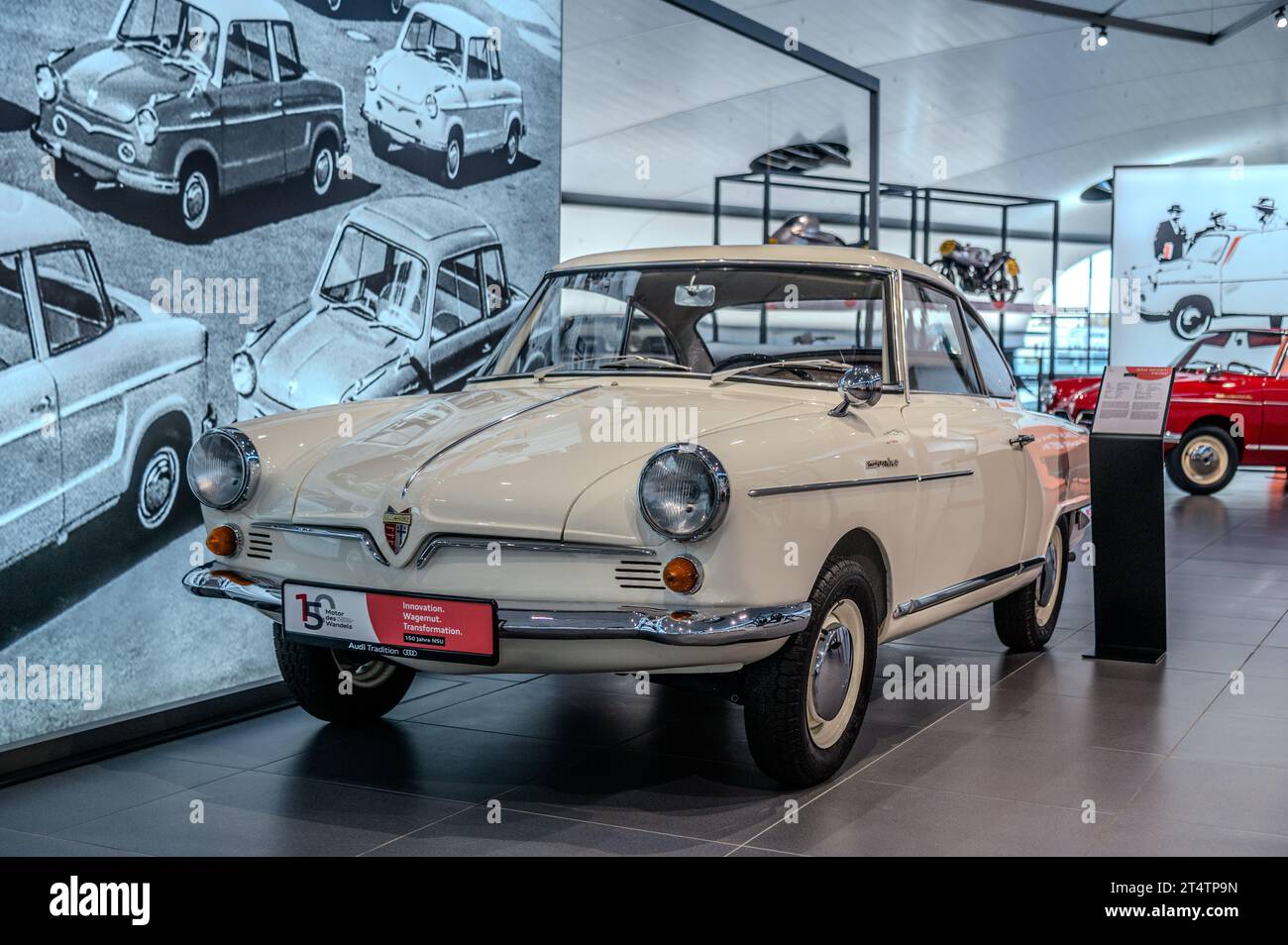 Audi Forum Neckarsulm, with a small collection of historical NSU cars ...