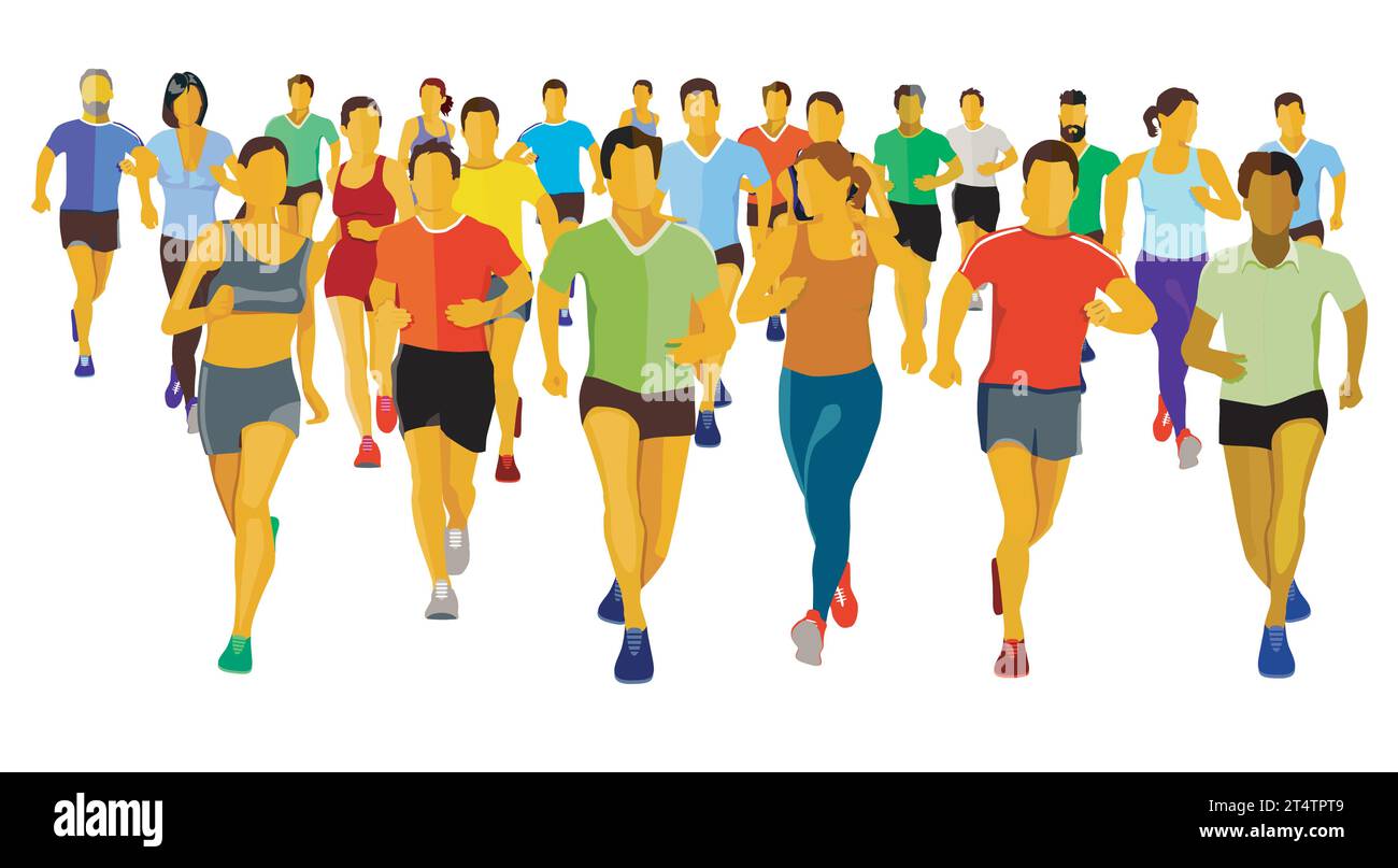 Marathon race women Stock Vector Images - Alamy