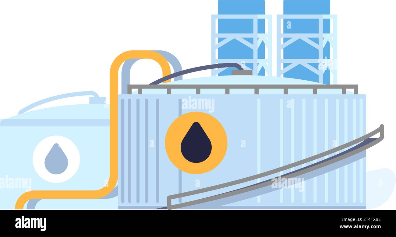 Petrochemical storage tank Stock Vector Images - Alamy