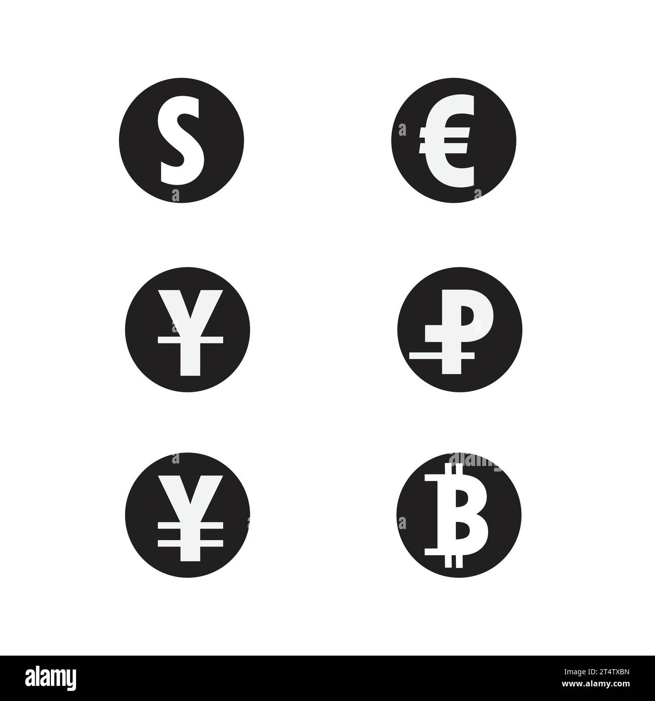 Money and currency exchange editable icons set isolated on white ...