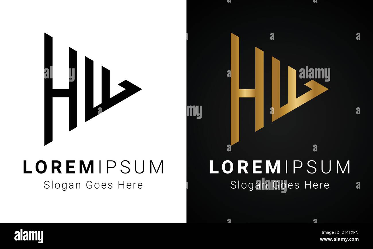 Wh letter logo design hi-res stock photography and images - Alamy