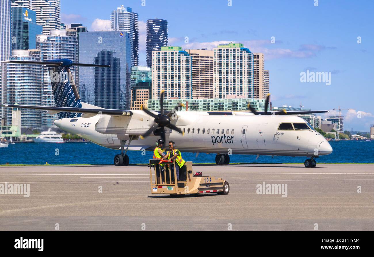 Toronto, Ontario, Canada - 08 11 2023 : An airport technical crew ...