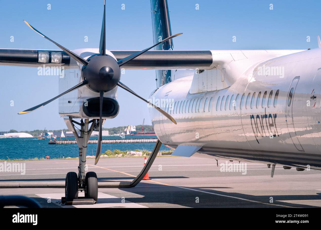 Toronto, Ontario, Canada - 08 11 2023 : Close-up of black six-bladed ...