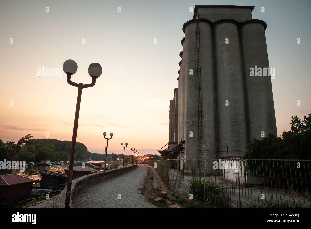 Picture of the city center of Pancevo with its iconic silos and the ...