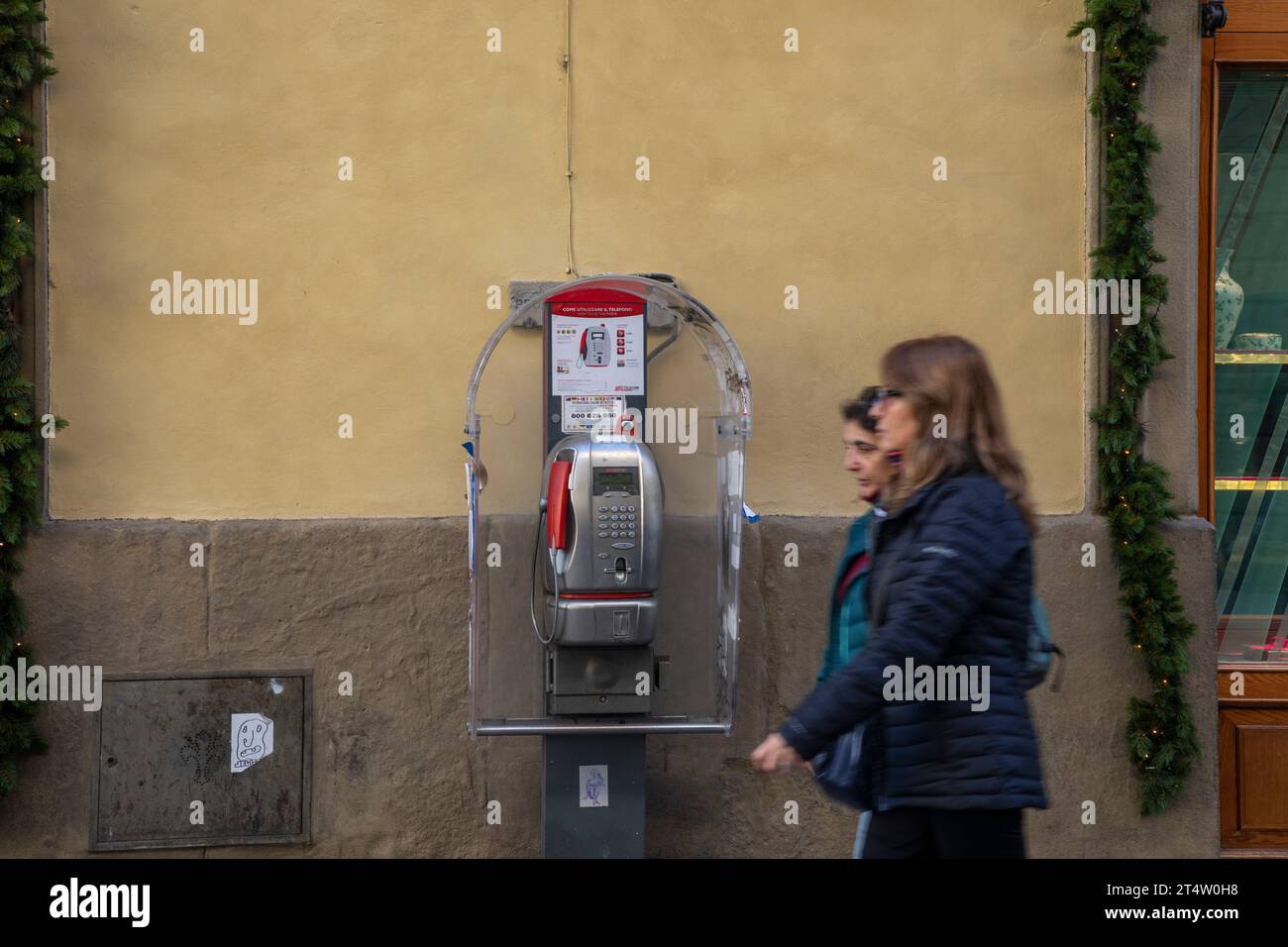 Florence, Italy: Public Telephone Box at Florence, the capital city of ...