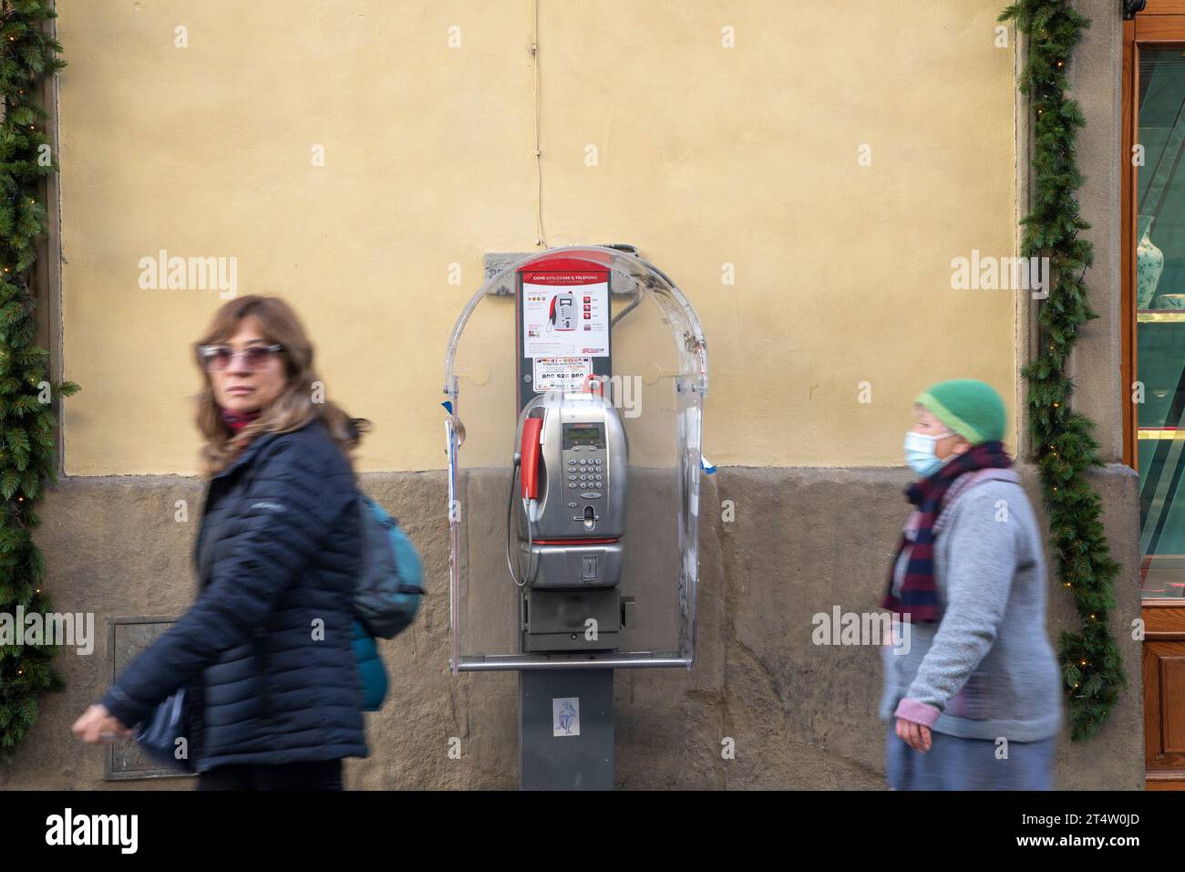Florence, Italy: Public Telephone Box at Florence, the capital city of ...