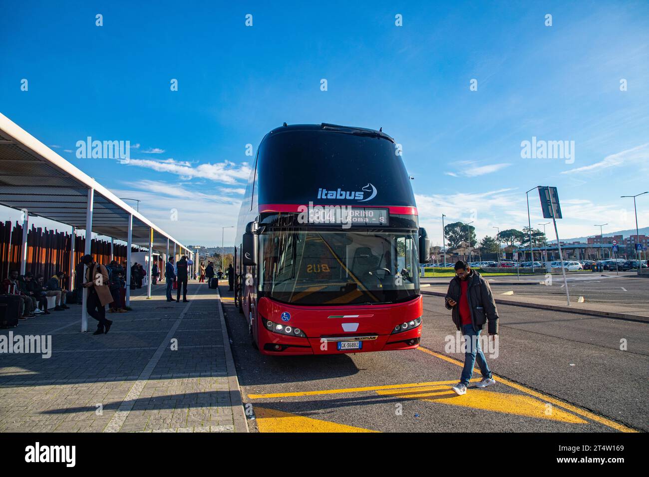 Florence, Italy: An Itabus at the long-distance bus station at Florence ...