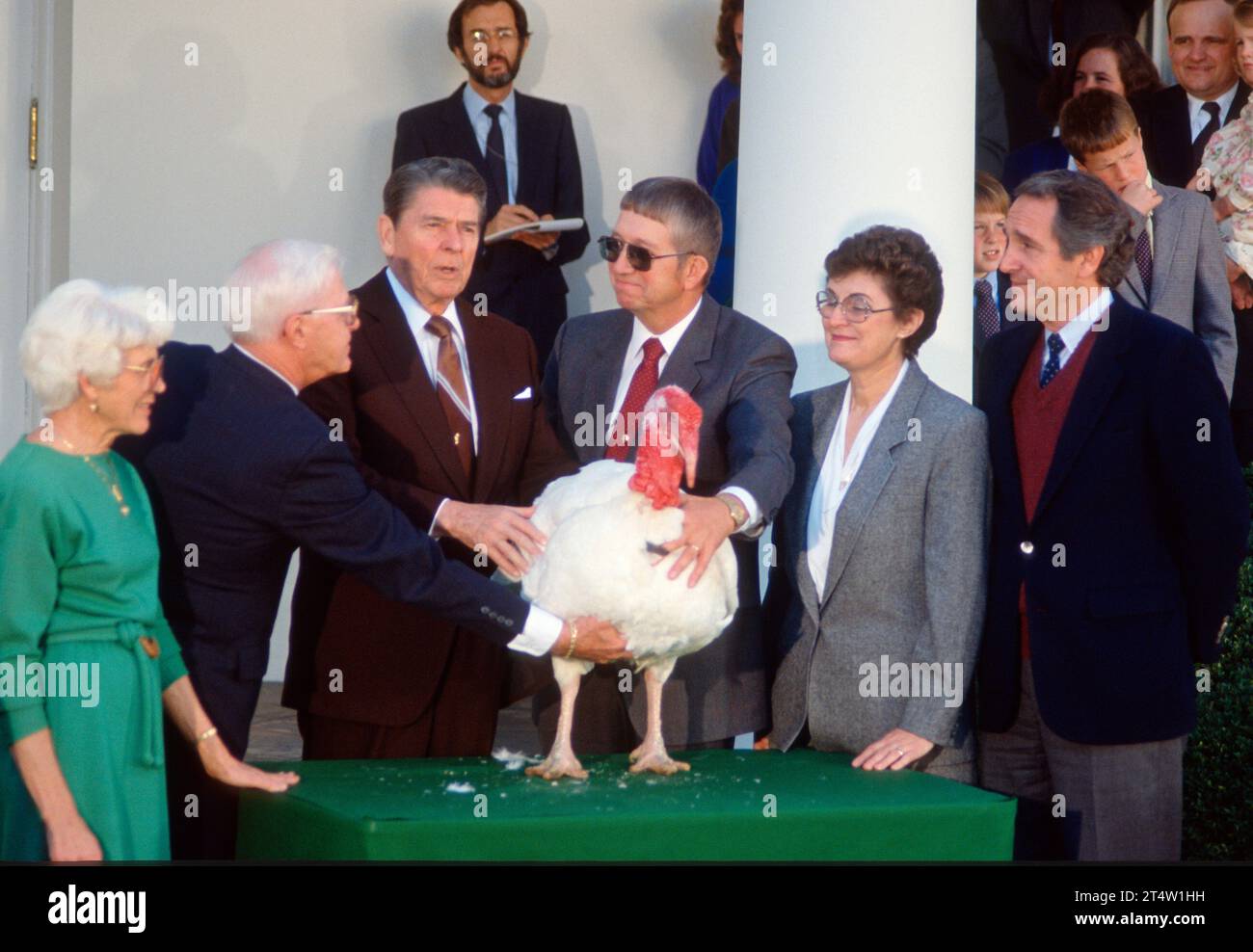 United States President Ronald Reagan and Peter Hermanson, president of ...