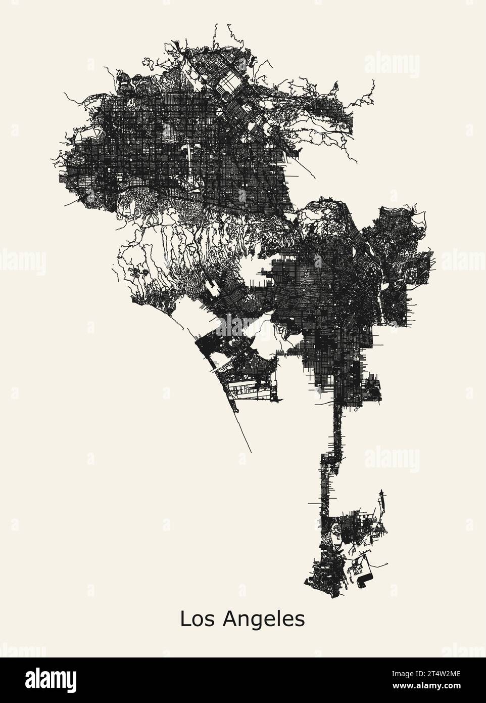 Road map of Los Angeles, California, USA Stock Vector Image & Art - Alamy
