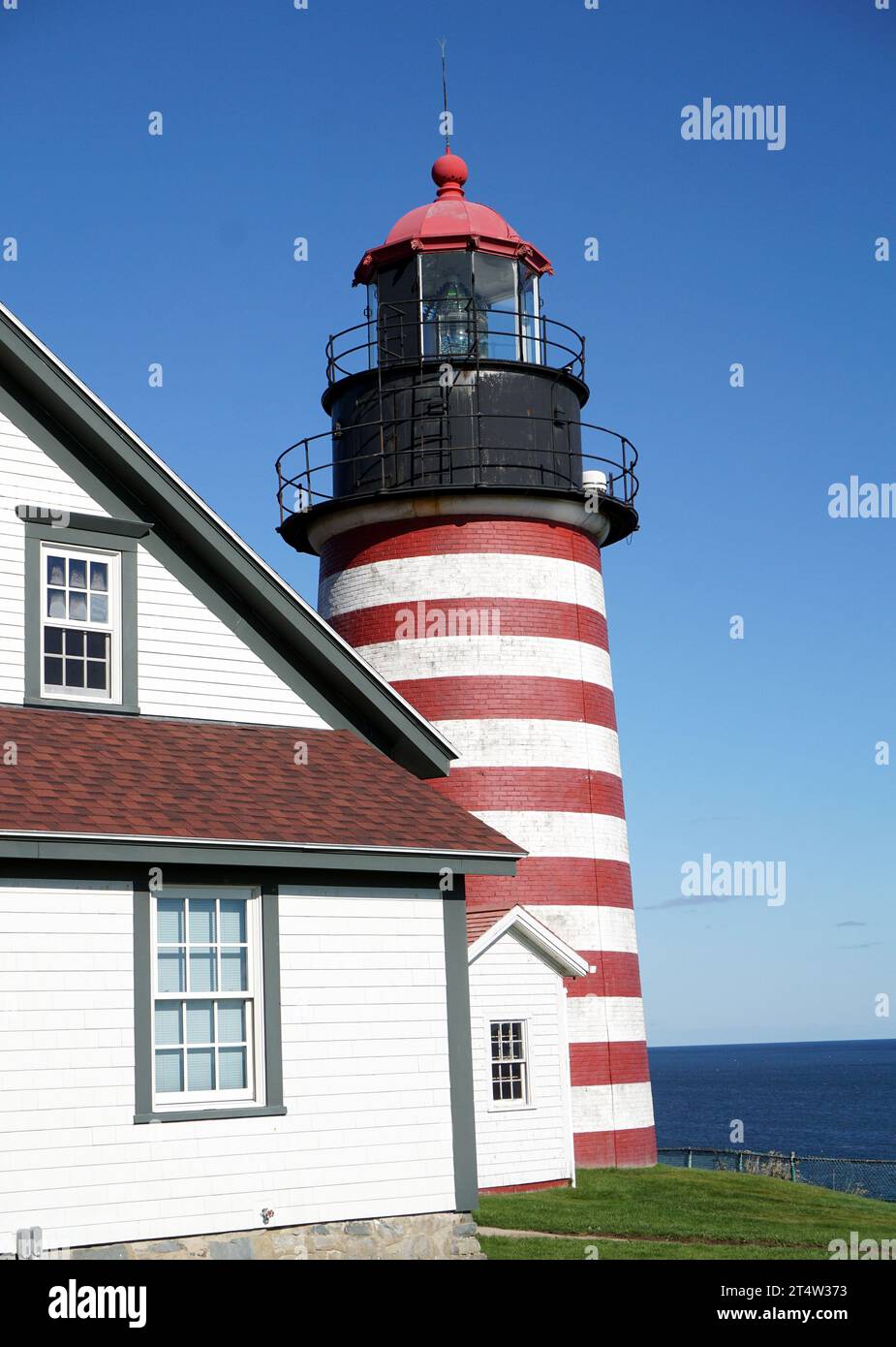 West Quoddy Head Lighthouse, Maine Stock Photo - Alamy