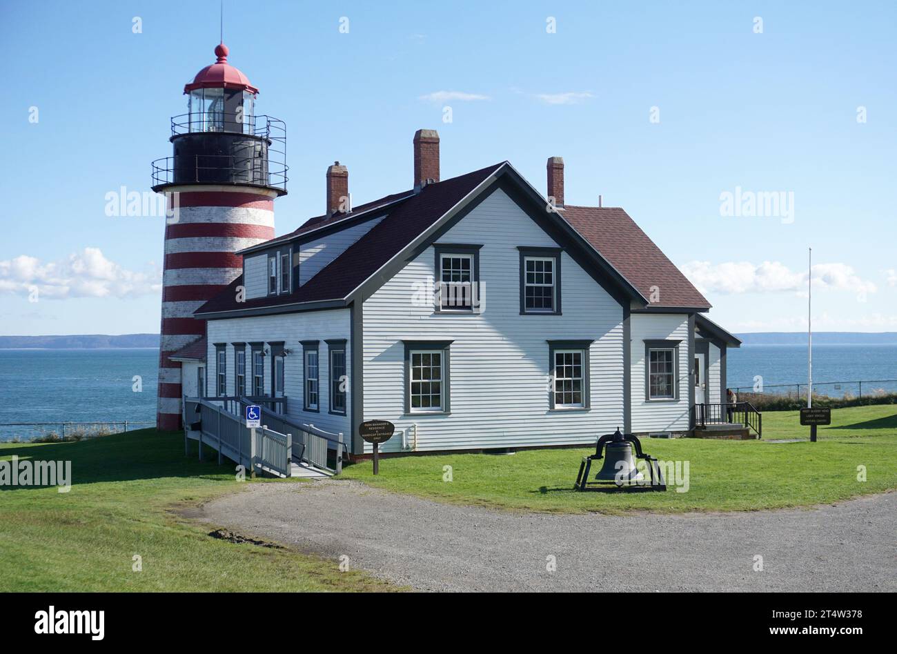 West Quoddy Head Lighthouse, Maine Stock Photo - Alamy