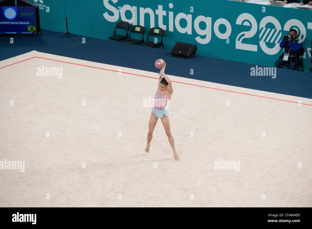 Santiago, Chile. 01st Nov, 2023. Maria Eduarda Alexandre, from rhythmic ...