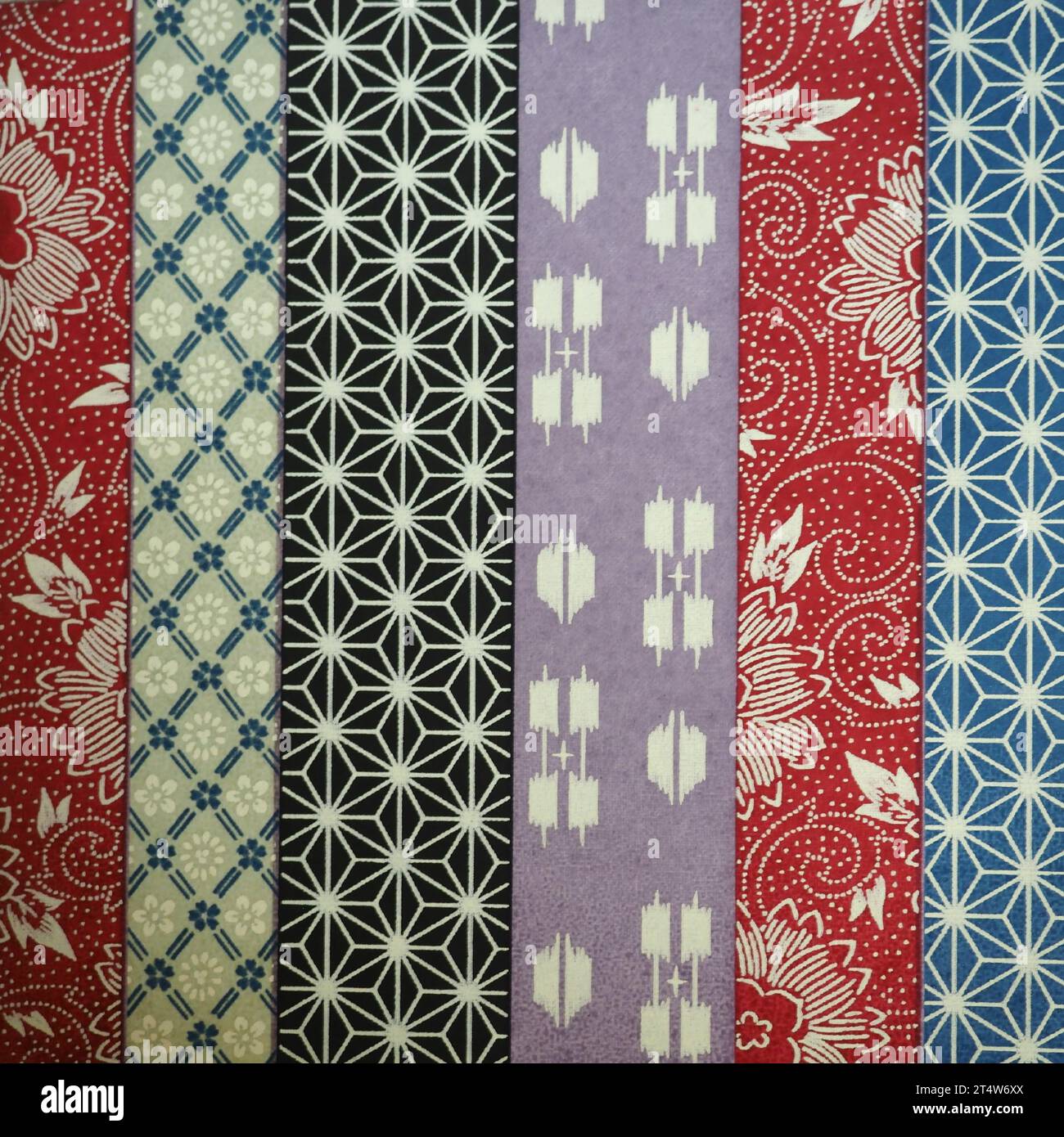 Various traditional Japanese patterns Stock Photo - Alamy