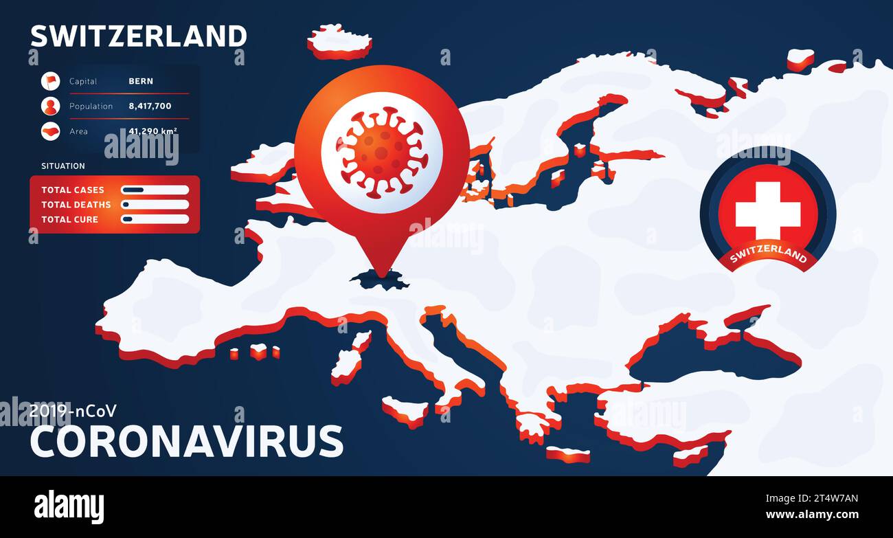 Isometric map of europe with highlighted country Vector Image Stock ...