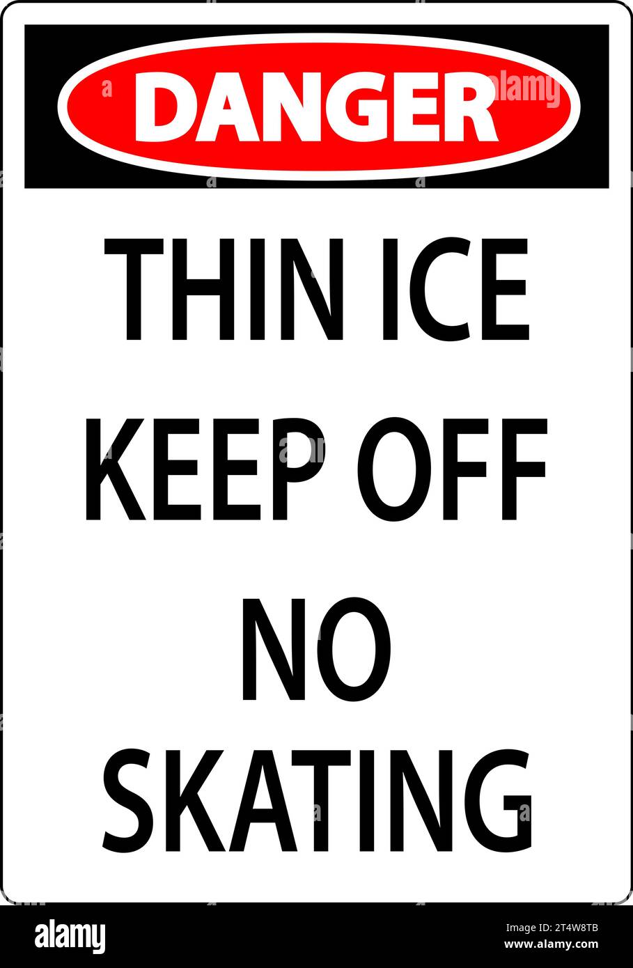 Danger keep off the ice Stock Vector Images - Alamy