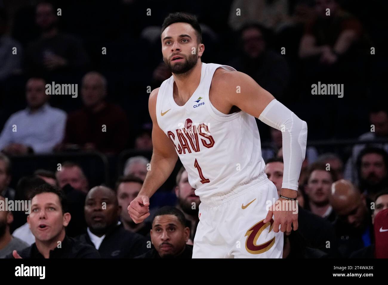Cleveland Cavaliers' Max Strus (1) during the first half of an NBA ...