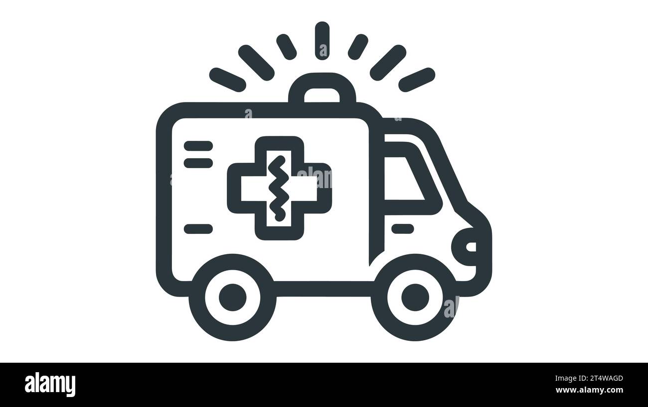 Ambulance icon on white background. Vector illustration Stock Vector ...